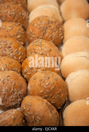 CRUSTY SEEDED BREAD ROLLS IN A SHOPPING TROLLEY VERTICAL BAPDB10203 ...