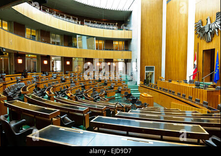 The National Council Chamber at the Austrian Parliament building ...