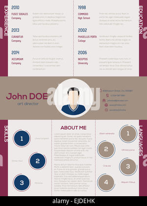 Cool new modern cv resume curriculum vitae template with circle ...