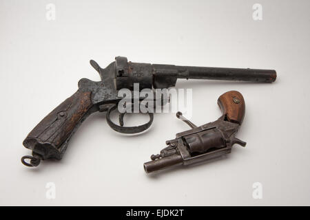 Old rusty revolver, Isolated, Pistol Mechanism Stock Photo - Alamy