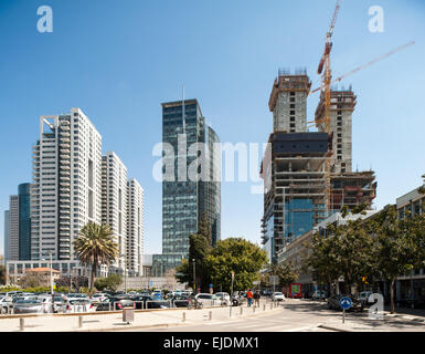 Israel,Tel Aviv,high rise buildings in the financial district Stock ...