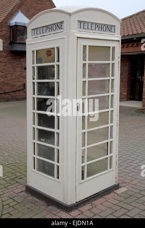 Cream telephone boxes in Beverley Stock Photo - Alamy