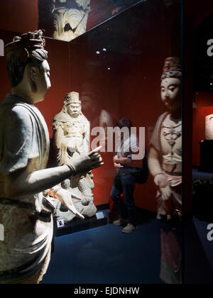 Person visiting the Gallery of Ancient Chinese Ceramics at the Shanghai ...