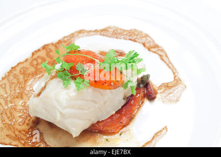 Gourmet Main Entree Course Grilled Chicken steak with spicy seasoning ...