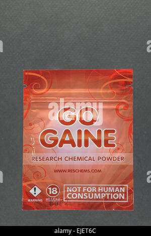 GoGaine, a research chemical powder sold as a legal high Stock Photo ...