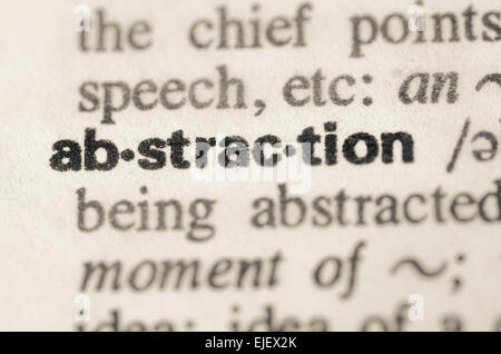 abstraction word in a dictionary. abstraction concept, definition Stock ...