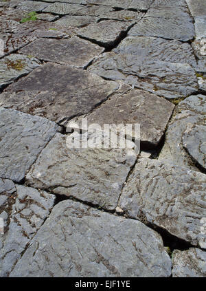Ancient flagstones of the Roman paving Stock Photo - Alamy