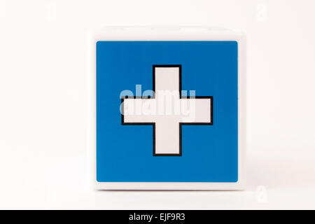 blue plus sign isolated on white background, 3d rendering Stock Photo ...