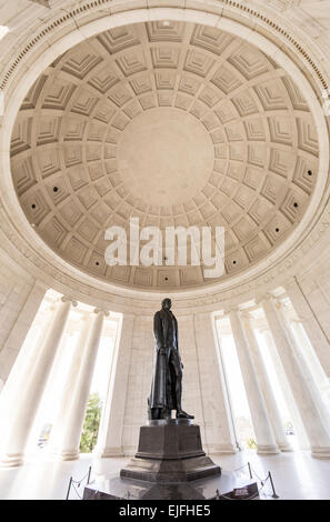 Bronze Jefferson Statue Rotunda Dome Jefferson Memorial Washington DC ...