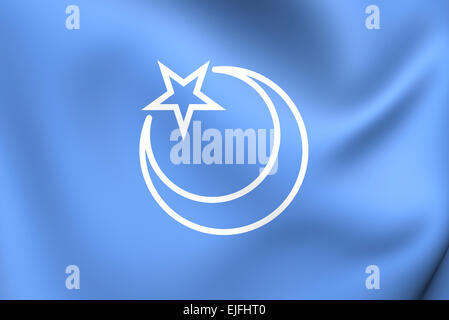 Flag of East Turkestan. Close Up Stock Photo - Alamy