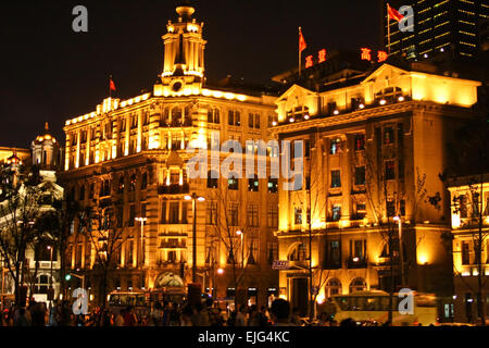 Night lighting of buildings in Shanghai Stock Photo - Alamy
