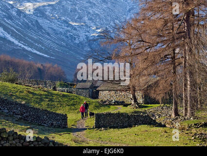 Stool End farm at the head of The Langdale valley in Cumbria Stock ...