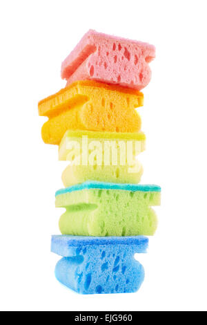Sponge stack, isolated Stock Photo - Alamy