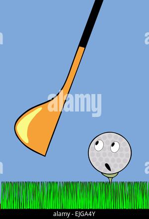 frightened golf ball - vector Stock Vector Image & Art - Alamy