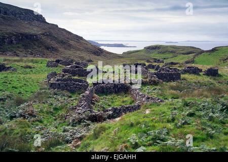 abandoned village of crakaig settlement highland clearances Stock Photo ...