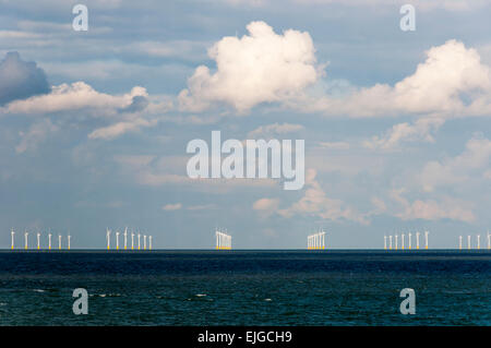 Thanet wind farm offshore windfarm Kent coast Thames estuary UK Stock ...
