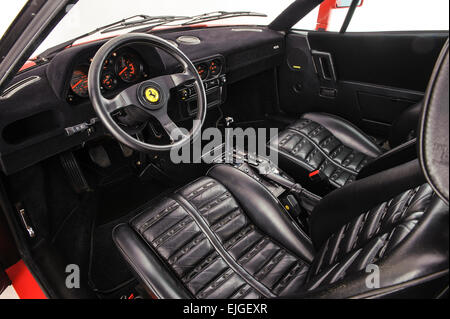 Interior of red Ferrari 288 GTO Stock Photo - Alamy