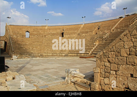 Inside the Amphitheater in Caesarea Maritima National Park, Caesarea ...