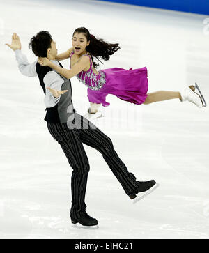 Shanghai, China. 27th Mar, 2015. (L-R) Madison Chock & Evan Bates (USA ...