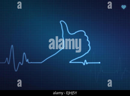Close up of EKG heartbeat monitor cardiogram Stock Photo - Alamy