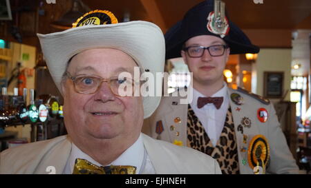 Monster Raving Loony Party candidate Nick the Flying Brick (left centre ...