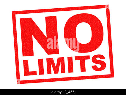 NO LIMITS red Rubber Stamp over a white background Stock Photo - Alamy