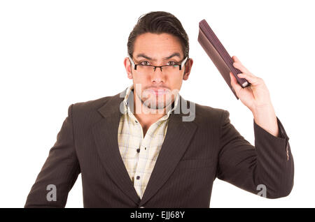 angry school teacher throwing book Stock Photo - Alamy
