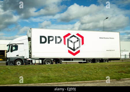 DPD express parcels delivery truck in Nottingham, UK Stock Photo ...