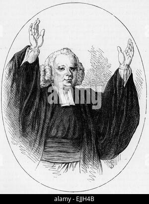 George Whitefield. Portrait of the English Anglican cleric, Reverend ...