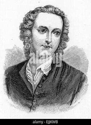 Thomas Gray (1716-1771), English poet, postage stamp, UK, 1971 Stock ...