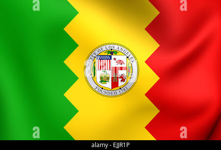 Flag of Los Angeles, USA. Close Up Stock Photo - Alamy