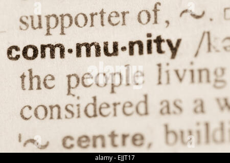 Definition of word society in dictionary Stock Photo - Alamy