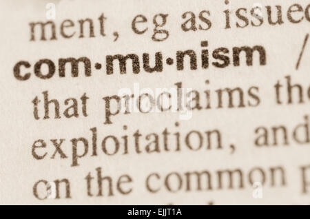 Communism Word Definition Text in Dictionary Page Stock Photo: 99328124 ...