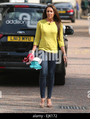 Michelle Heaton filming outside ITV Studios Featuring: Michelle Heaton ...