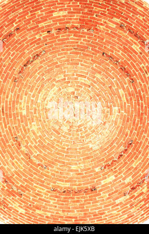 Brick dome inside. Dome is made of red brick. Circular brickwork Stock ...
