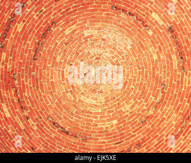 Brick dome inside. Dome is made of red brick. Circular brickwork Stock ...