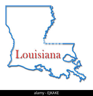 Louisiana State Map On White Background Isolated Illustration Stock louisiana-state-map-on-white-background-isolated-illustration-stock