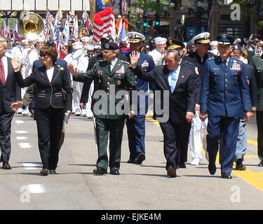 Chicago Mayor Richard M. Daley, left, and wife Maggie during the St ...