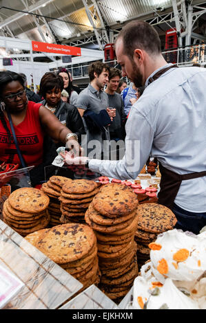 Traditional English sweets. British Sweets. Man selling old English ...