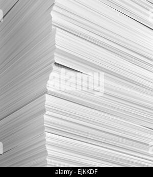 Stack of papers on white background, 3d illustration Stock Photo - Alamy