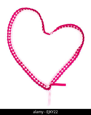 intertwined red fabric heart shape Stock Photo - Alamy