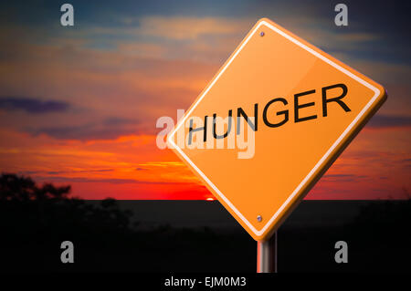 hunger warning road sign Stock Photo - Alamy
