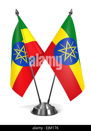 Ethiopia, Addis Ababa - national flag pinned on political map - 3D ...