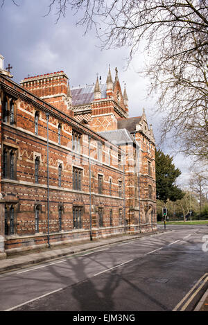 Brick wall facade, Keble College Oxford, England Stock Photo - Alamy