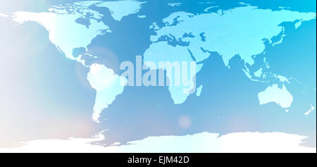 world map in blurred background sky abstract Stock Photo - Alamy