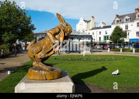White Rabbit statue at an Alice in Wonderland event at RHS Wisley ...