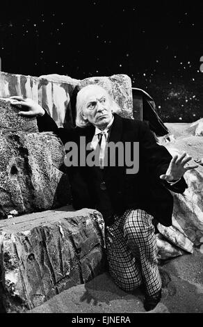 Actor William Hartnell - the first Doctor - pictured during rehearsals ...