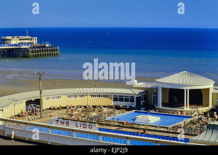 ENGLAND West Sussex Worthing Bandstand with old decking on stage day ...
