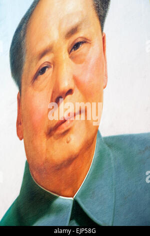 Mao Zedong portrait by Tiananmen square and Forbidden City, China Stock ...