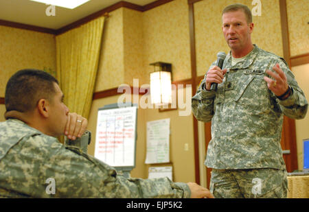 Sgt. Maj. of the Army Kenneth O. Preston rides alongside Larry Borth, a ...